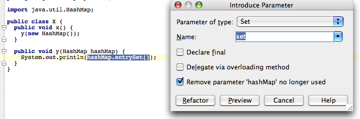 Introduce Parameter refactoring